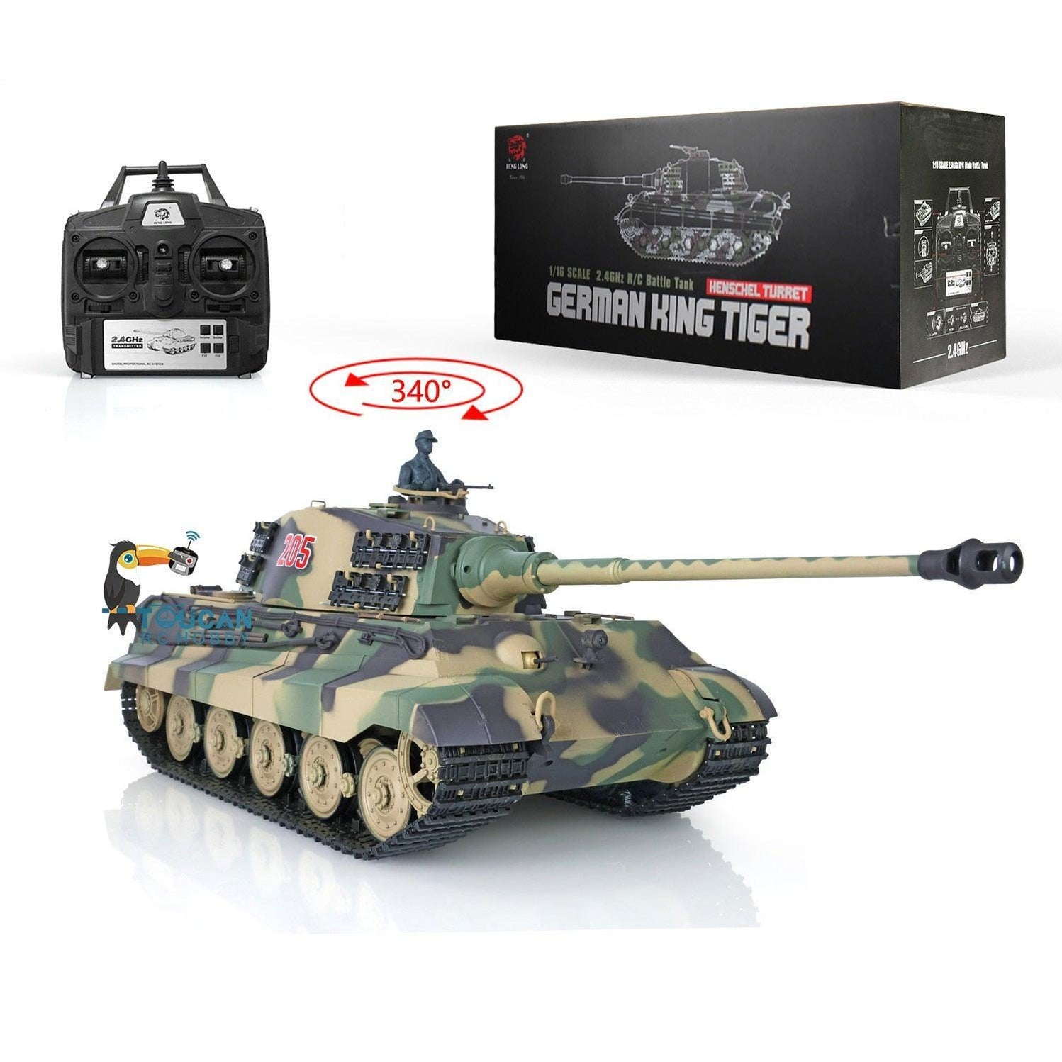 1/16 German King Tiger Tank RTR 3888A (ABS) | Heng Long — UpgradeRC