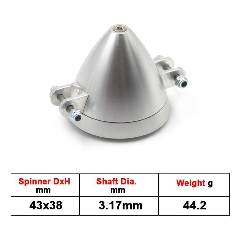 28~48mm Folding Propeller & Spinner Cover (Aluminium) - UpgradeRC