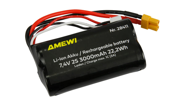 Li-Ion Battery 2S 7,4V 3000mAh (XT30) | Amewi — UpgradeRC