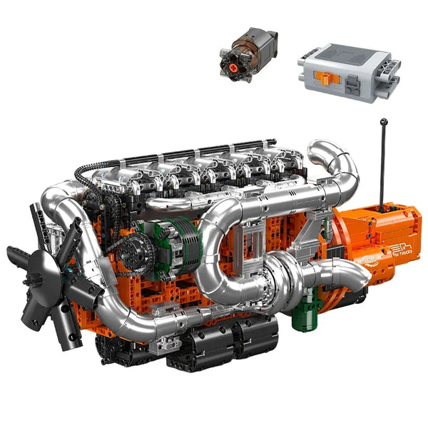 10200 Scania Truck Engine + Transmission Building Blocks | Mould King ...