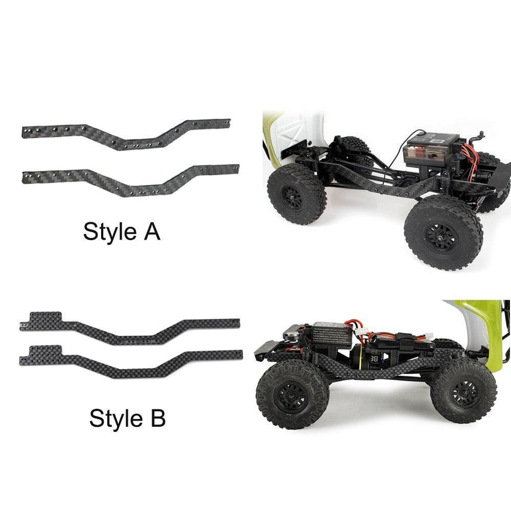 Carbon Fiber Chassis Frame Rails for Axial SCX24 - UpgradeRC