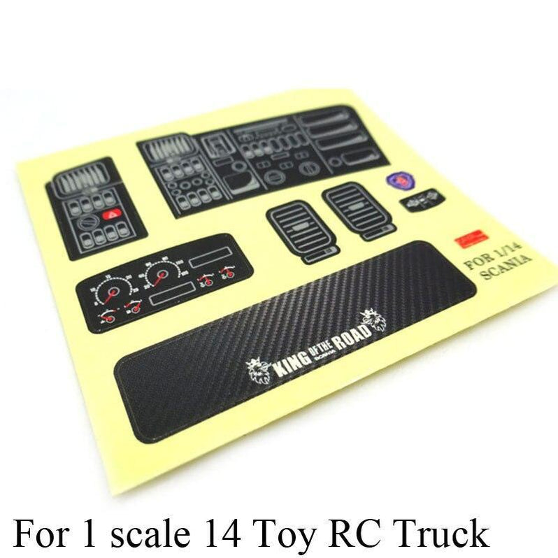 Dashboard Sticker for Tamiya 1/14 Tractor Trucks | upgraderc — UpgradeRC