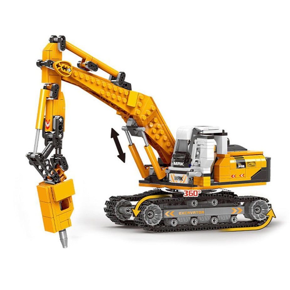 Excavator Model Building Blocks (722 pieces) | Xingbao — UpgradeRC