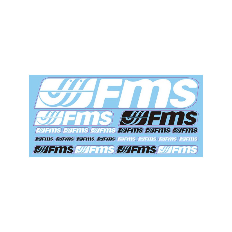 Customized Logo Stickers White | FMS — UpgradeRC
