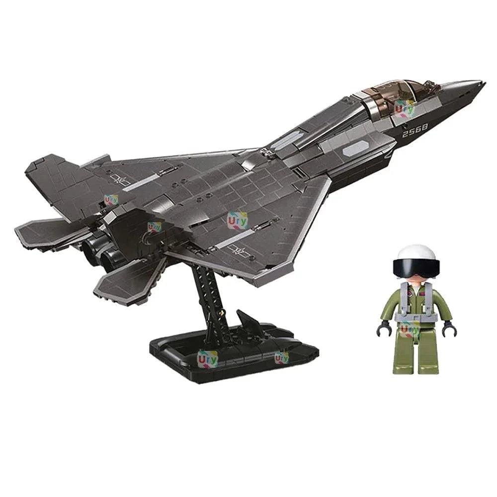 J-35 Fighter Plane Model Building Blocks (838 Pieces) | Sluban — UpgradeRC