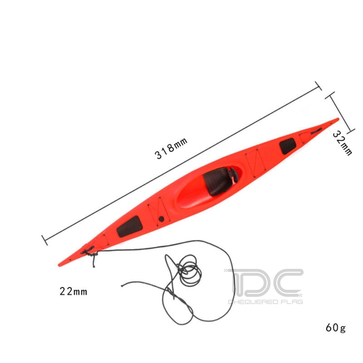Kayak Simulation Boat for 1/10 Simulation (Plastic) | upgraderc — UpgradeRC