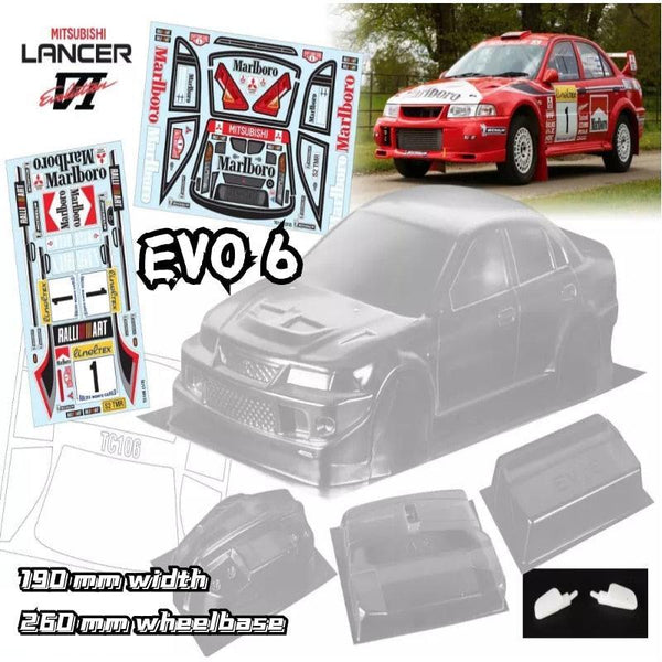 Lancer Evolution EVO 6 Ⅵ Body Shell (259mm) - UpgradeRC