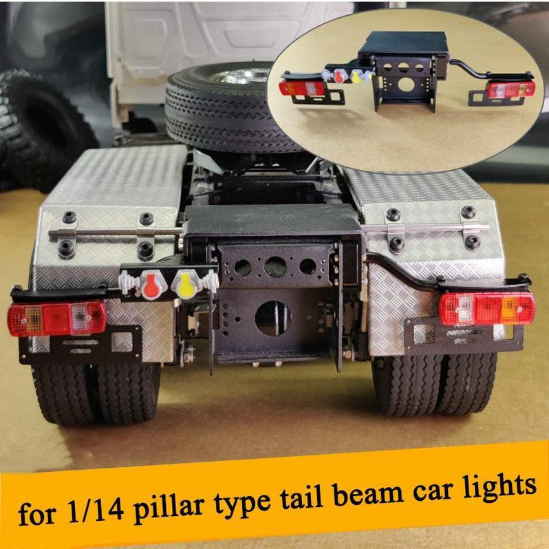 Metaal Brace Type Heavy Tail Beam Tail Light Frame for Tamiya 1/14 ...