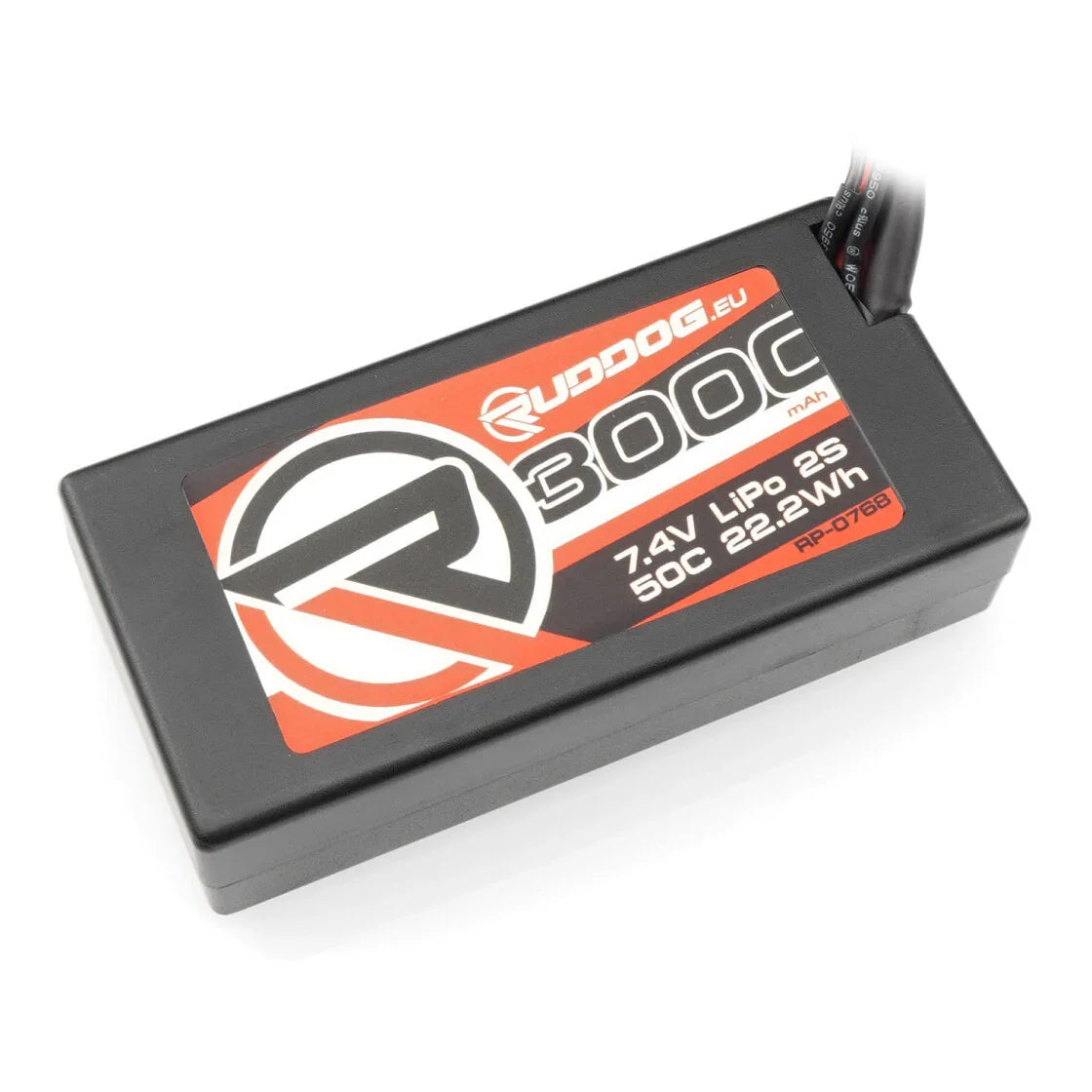 3000mAh 50C 7.4V 2S LiPo Short Stick Pack Battery (Dean) | RUDDOG ...