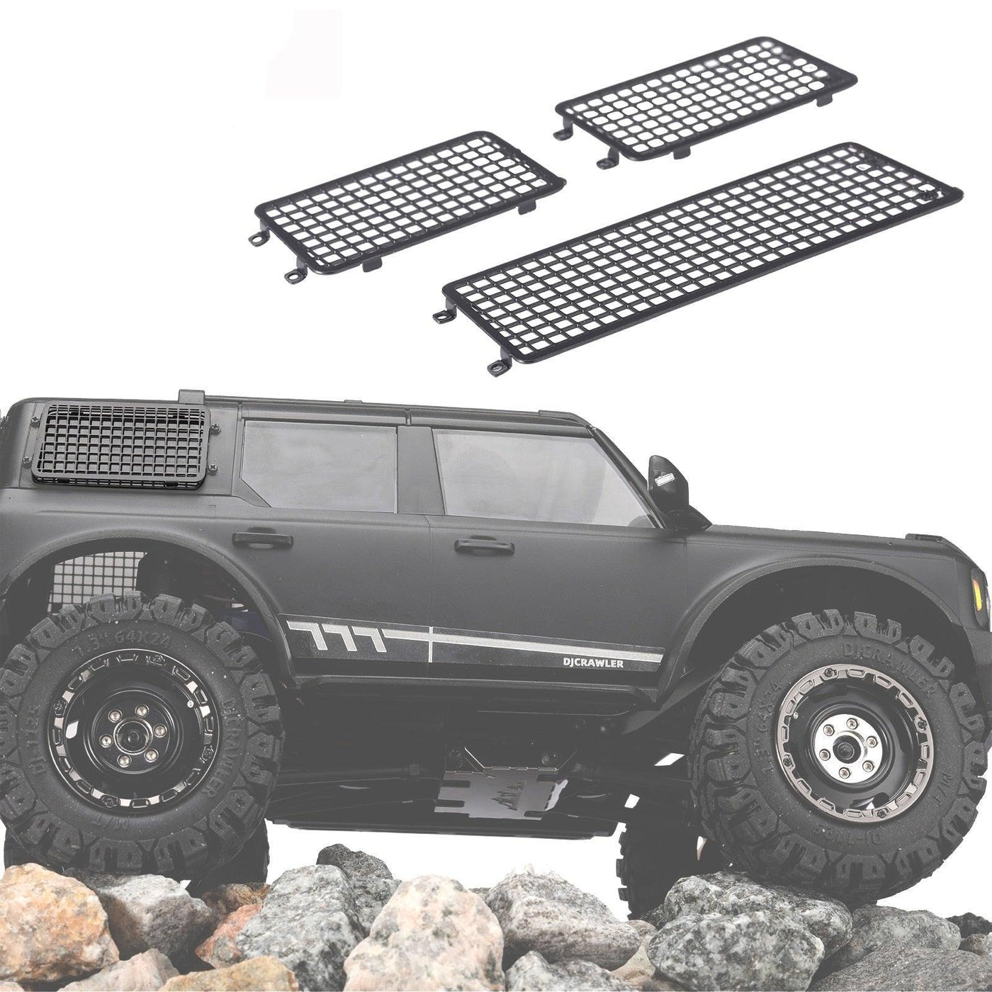Side Rear Window Mesh Set for Traxxas TRX4M 1/18 (Metaal) | TDC — UpgradeRC