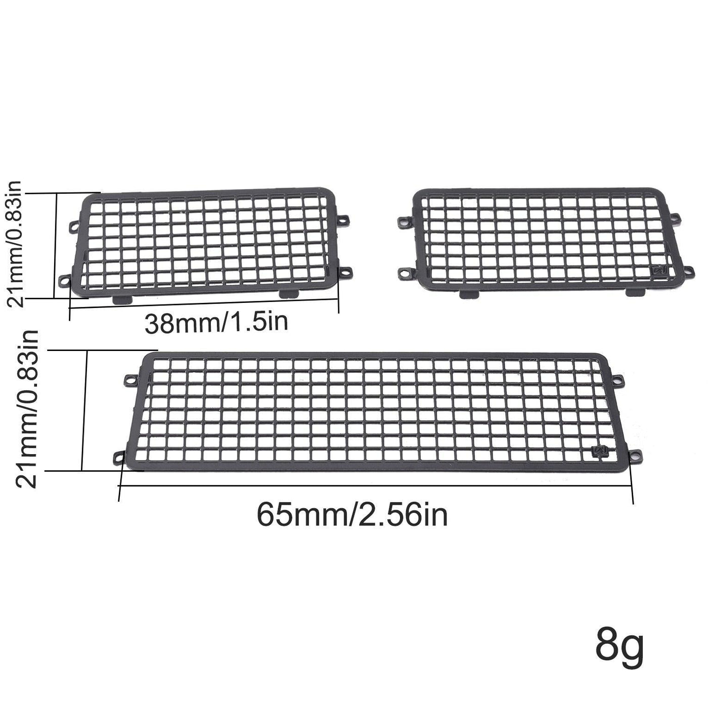 Side Rear Window Mesh Set for Traxxas TRX4M 1/18 (Metaal) | TDC — UpgradeRC