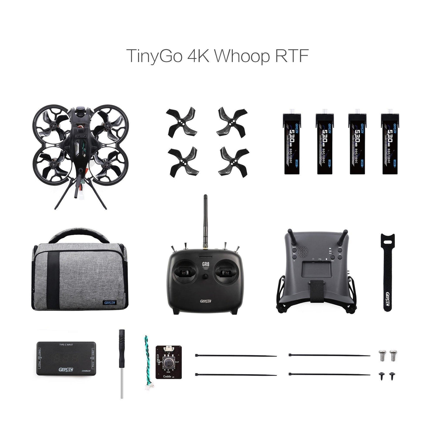 TinyGO 4K FPV Whoop RTF Drone w/ Caddx Loris 4K | GEPRC — upgraderc