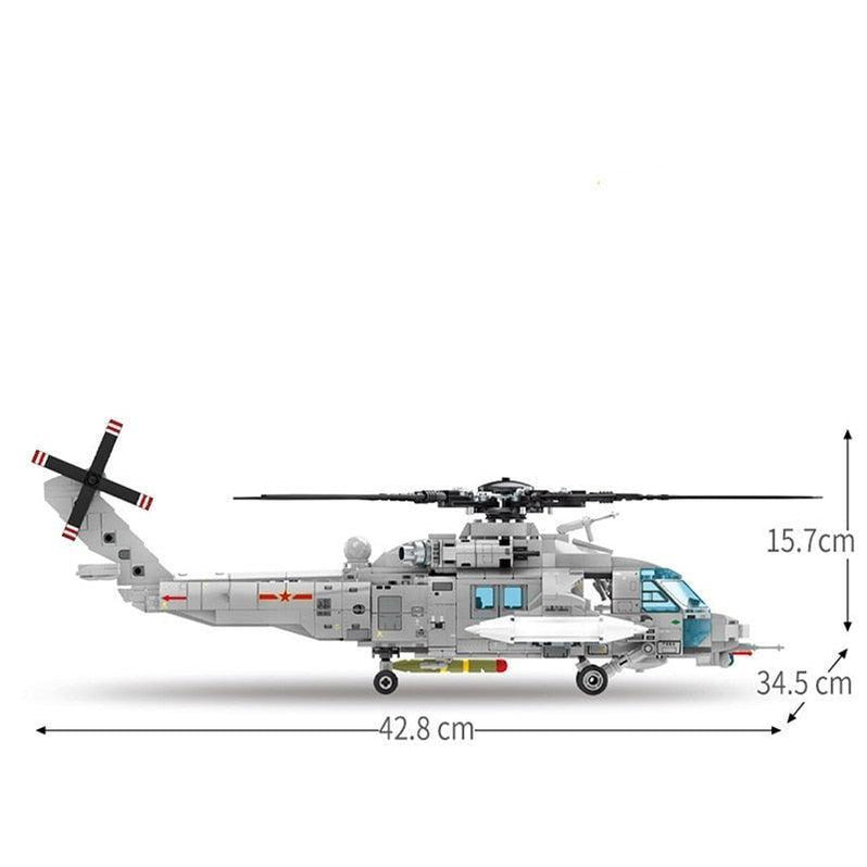Z-20 Attack Helicopter Building Blocks Model (935 stukken) | Sembo ...