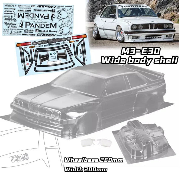 E30 M3 Evolution Wide Body Shell (260mm) | Professional RC — UpgradeRC